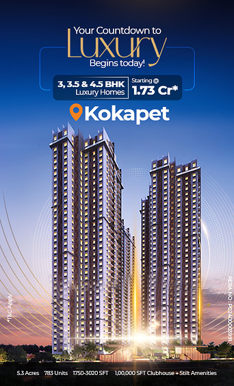 Luxury 3 & 4 BHK Apartments/Flats for Sale in Kokapet, Hyderabad